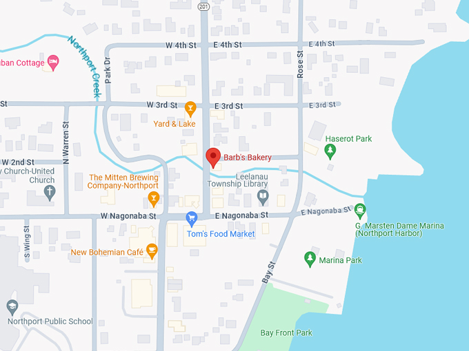 Barb's Bakery Map