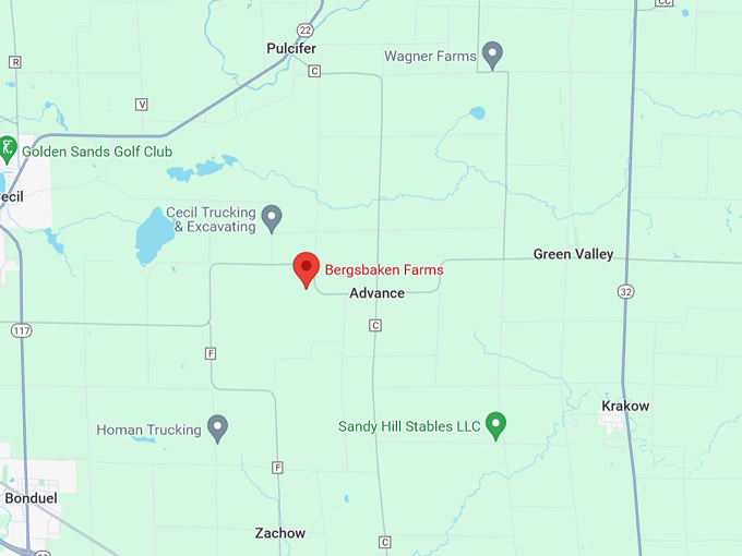 Bergsbaken Farms 10 Map