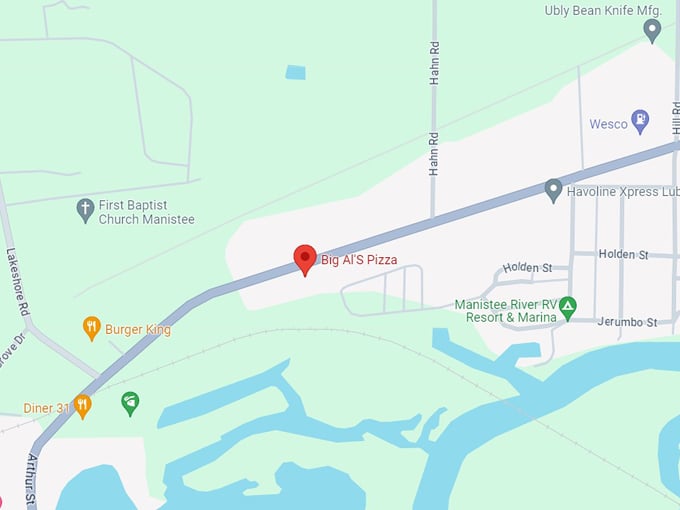 Big Al's Pizza 10 map