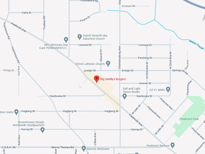 Big Daddy&rsquo;s Burgers 10 Map