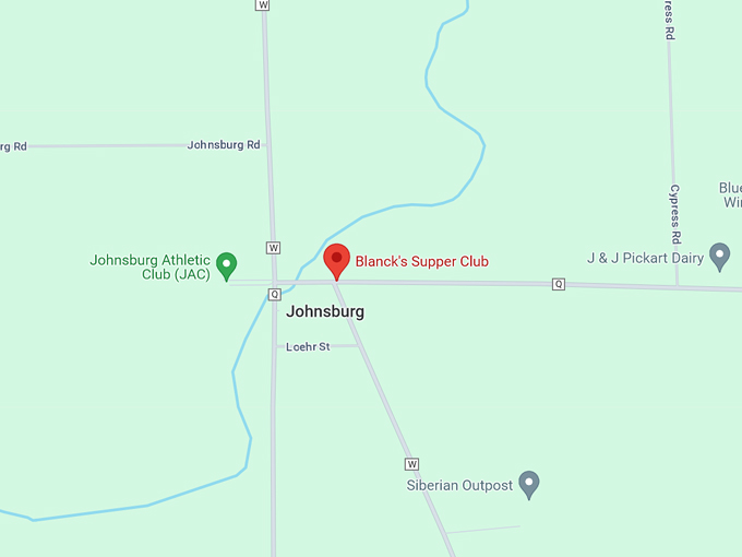 Blanck's Supper Club 10 Map