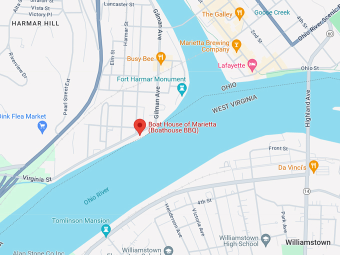 Boat House of Marietta (Boathouse BBQ) 10 Map