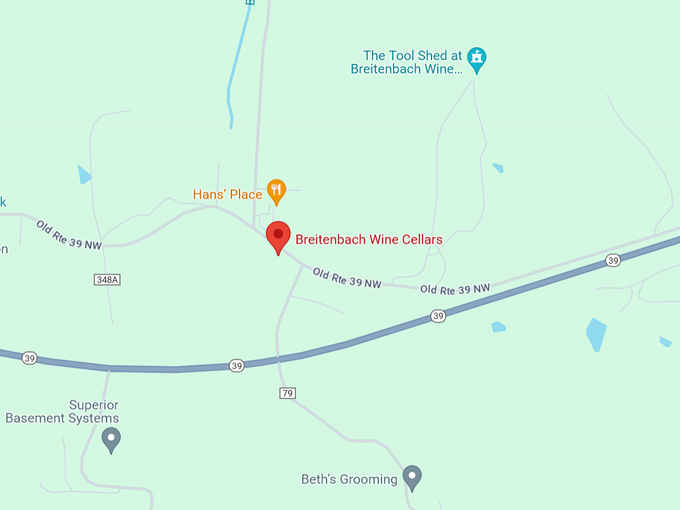 Breitenbach Wine Cellars Map