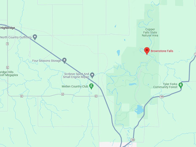 Brownstone Falls 10 map