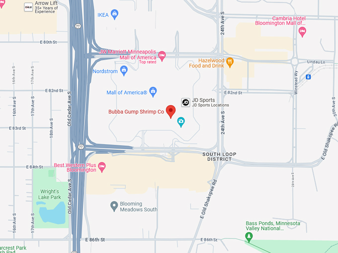 Bubba Gump Shrimp Co. 10 Map