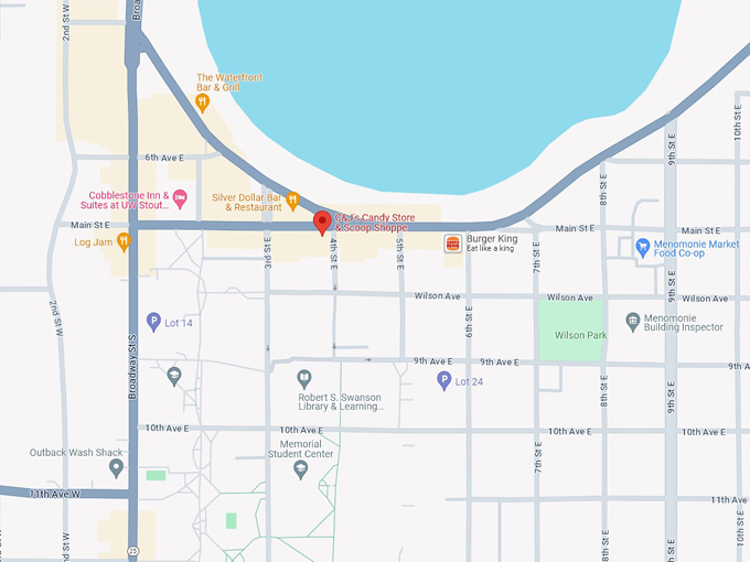 C&J's Candy Store 10 map