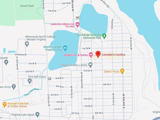 Canelake's Candies 10 Map