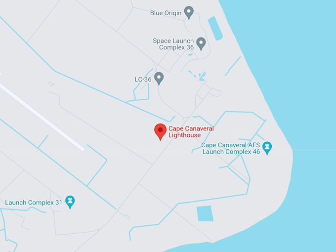 Cape Canaveral Lighthouse 10 Map