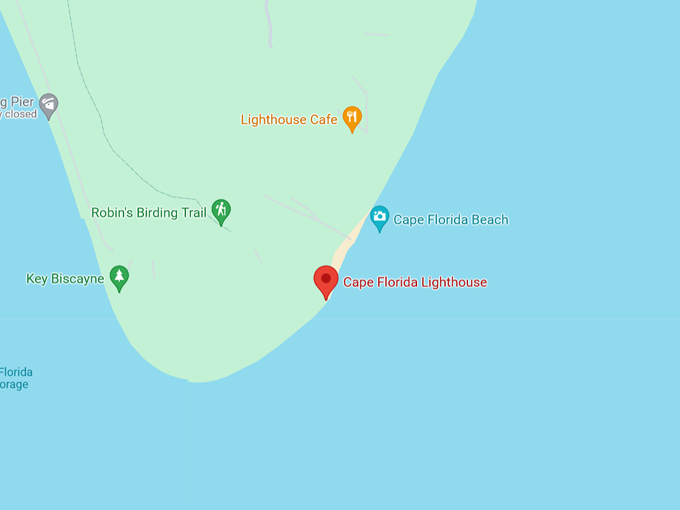 Cape Florida Lighthouse 10 Map