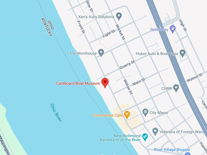 Cardboard Boat Museum 10 Map