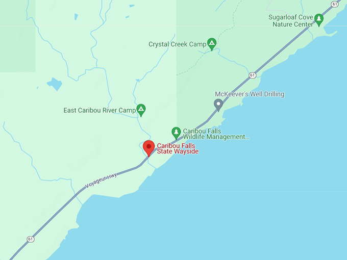 Caribou Falls State Wayside 10 Map