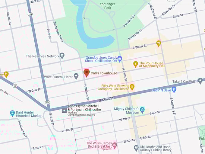 Carl's Townhouse 10 Map