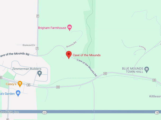 Cave of the Mounds 10 Map