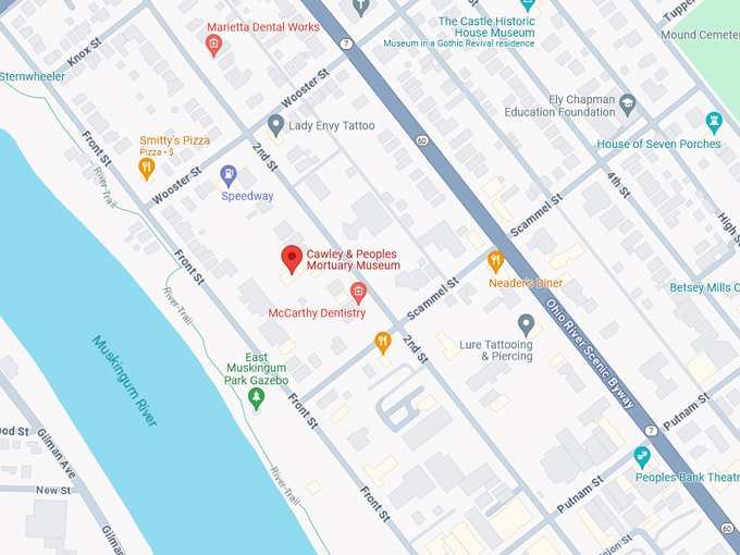 Cawley & Peoples Mortuary Museum 10 Map