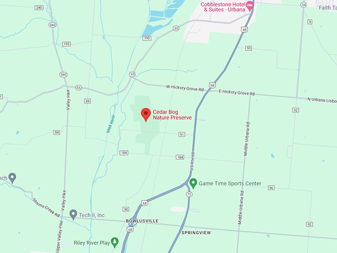 Cedar Bog Nature Preserve 10 Map