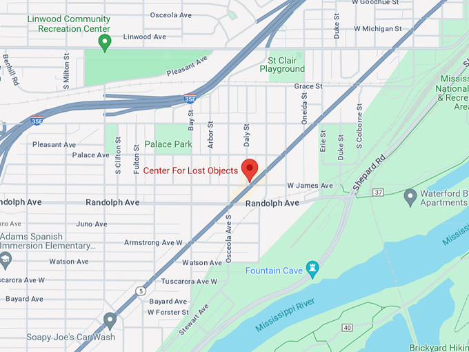 Center For Lost Objects 10 Map