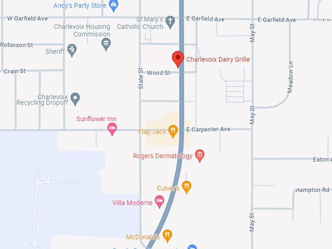 charlevoix dairy grille, llc 10 map