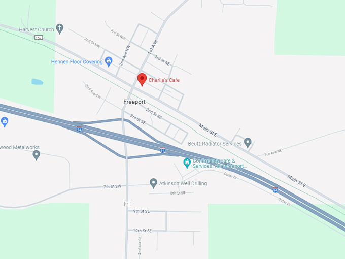 charlie&rsquo;s cafe 10 map