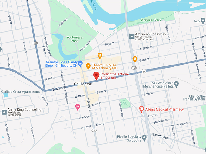 Chillicothe Antique Emporium 10 Map