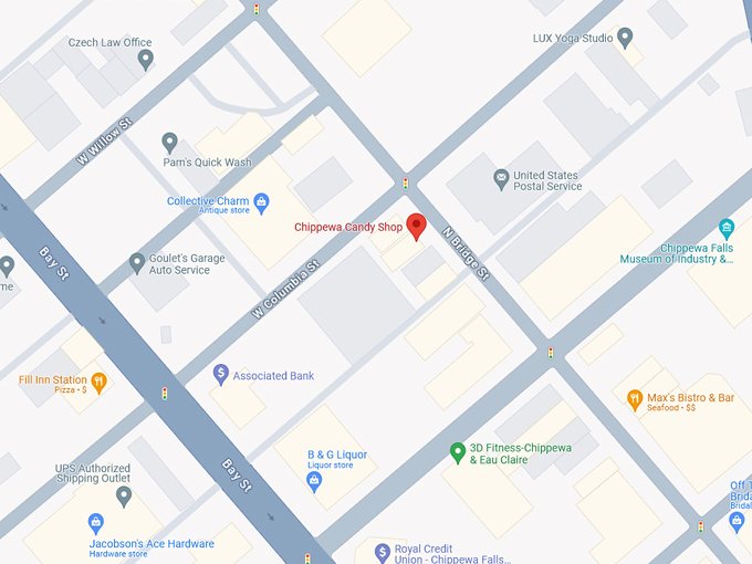 Chippewa Candy Shop 10 Map