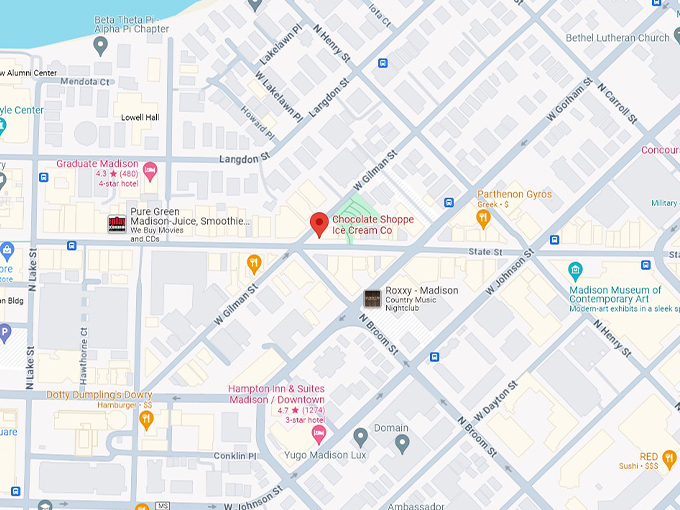 chocolate shoppe ice cream co 10 map