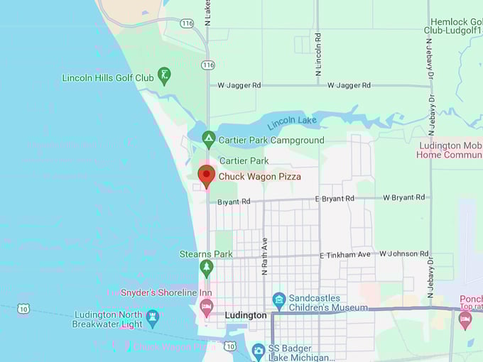 Chuck Wagon Pizza 10 Map