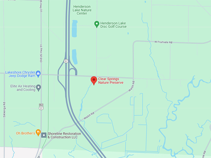 Clear Springs Nature Preserve 10 Map