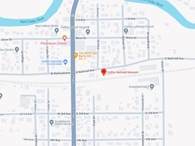 Colfax Railroad Museum 10 Map