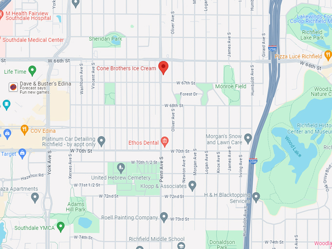 cone brothers ice cream 10 map