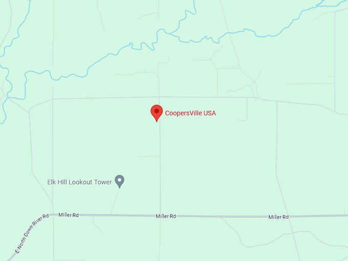 CoopersVille USA Museum 10 Map