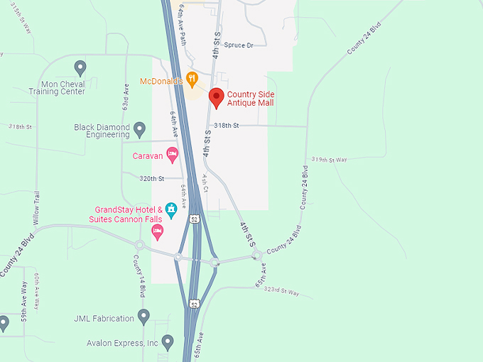 country side antique mall 10 map