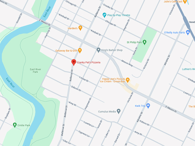 Cranky Pat's Pizzeria 10 Map