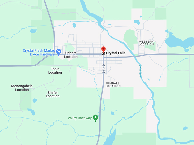 Crystal Falls 10 Map