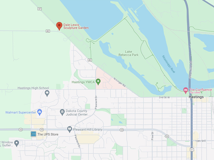 dale lewis sculpture garden 10 map 1