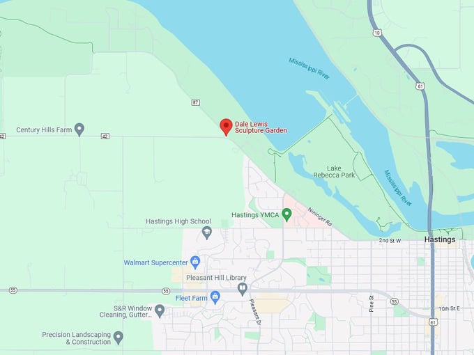 Dale Lewis Sculpture Garden 10 map