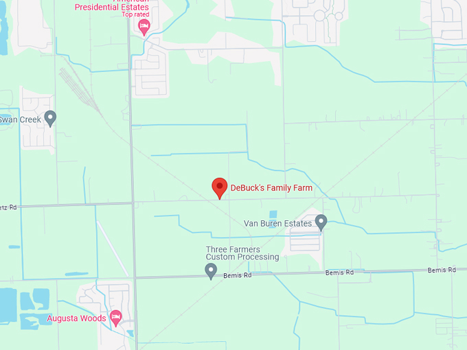DeBuck's Family Farm Map