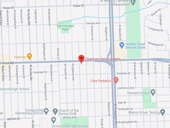Dearborn Italian Bakery 10 map