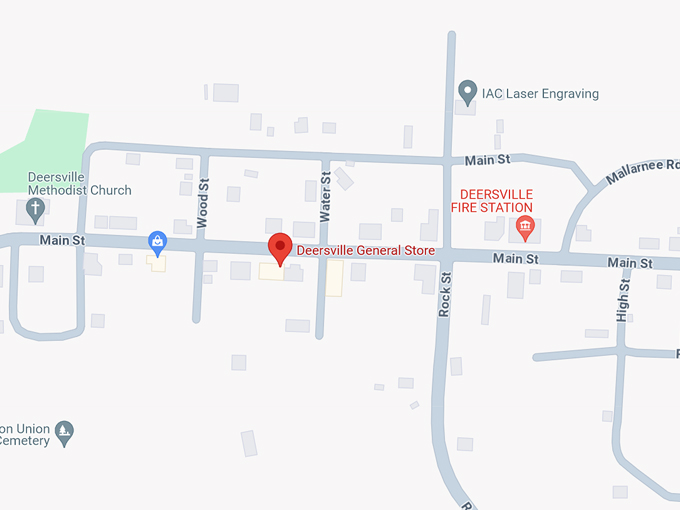 Deersville General Store 10 Map