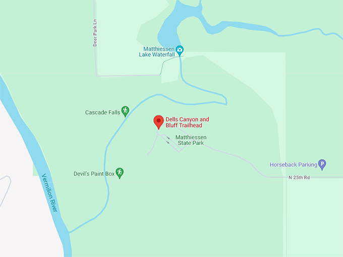 Dells Canyon and Bluff Trail Map