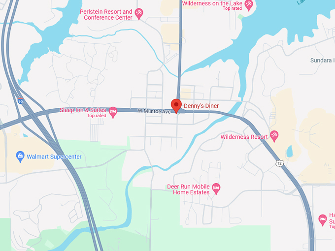 Denny's Diner 10 Map