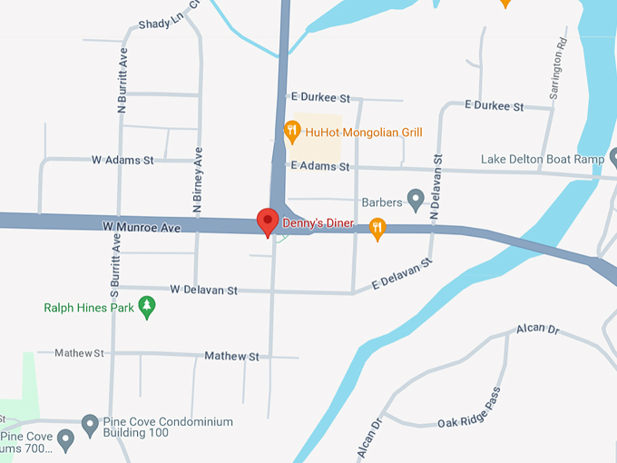 Denny's Diner 10 Map