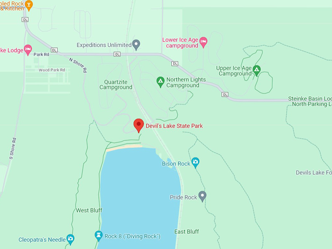 Devil's Lake State Park 10 Map