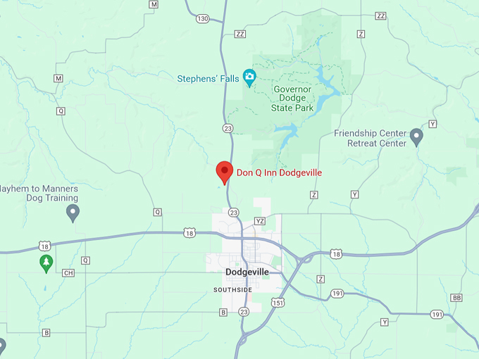 Don Q Inn Dodgeville 10 Map