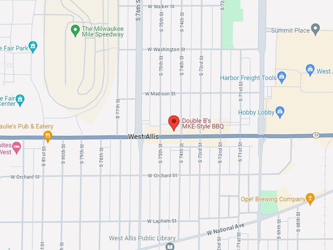 Double B's MKE Style BBQ 10 map