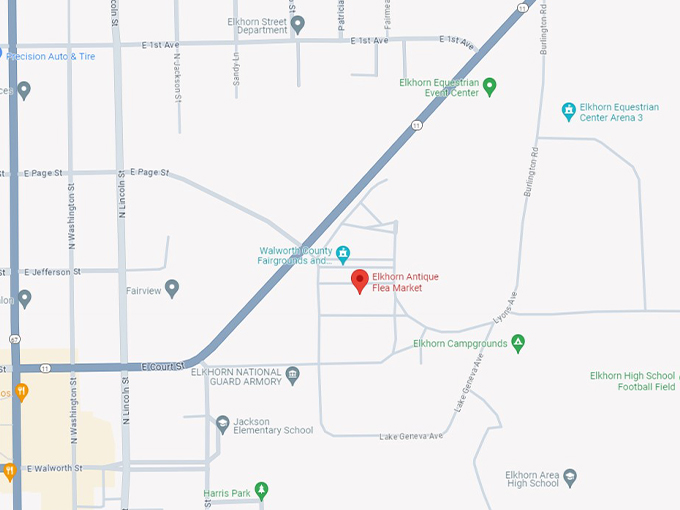 elkhorn antique flea market 11 map