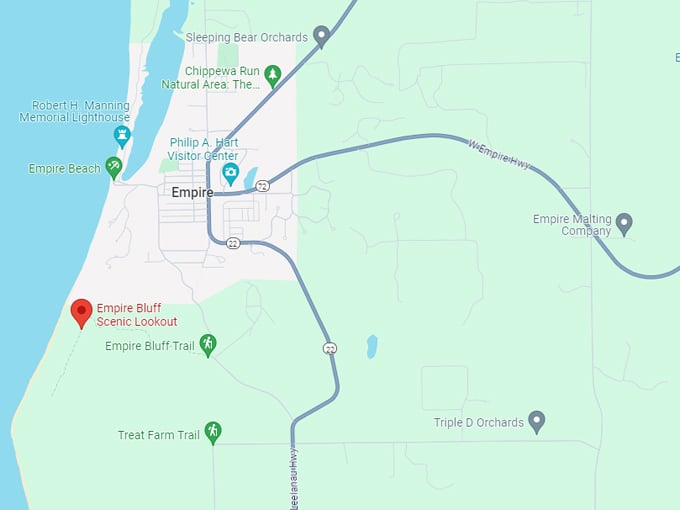 empire bluff scenic lookout 10 map