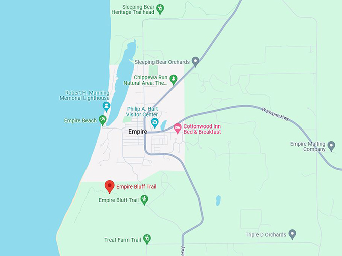Empire Bluff Trail 10 Map