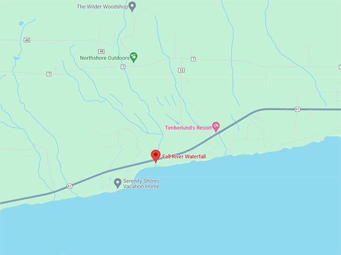 Fall River Waterfall 10 Map