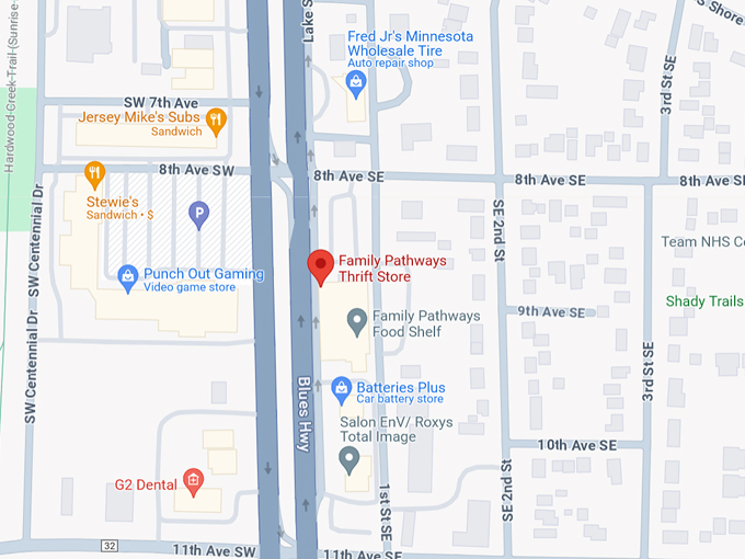 Family Pathways Thrift Store 10 Map