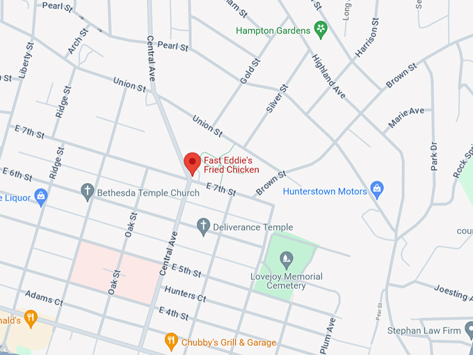 Fast Eddie's Fried Chicken Map